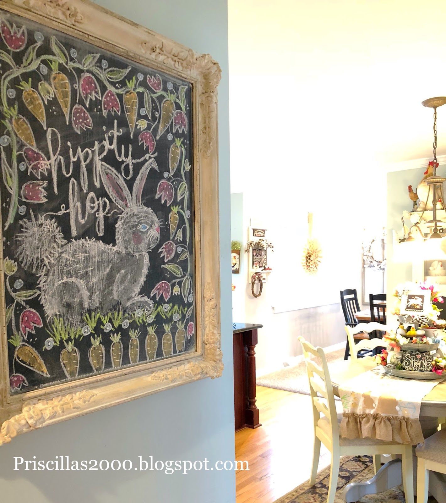Priscillas: Hippity Hop Chalkboard
