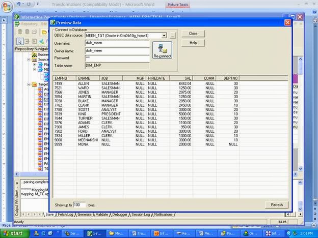Transaction Control Transformation In Informatica