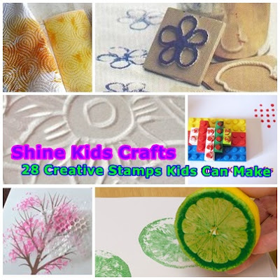 Shine Kids Crafts: 28 Creative Stamps that kids can make