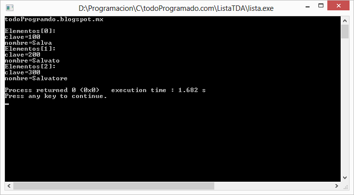 Ejercicio 50 : Lista TDA | Todo Programado C/C++