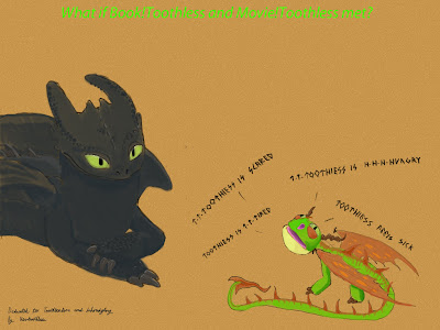 Toothless the Nightfury: What if Book!Toothless and Movie!Toothless met?