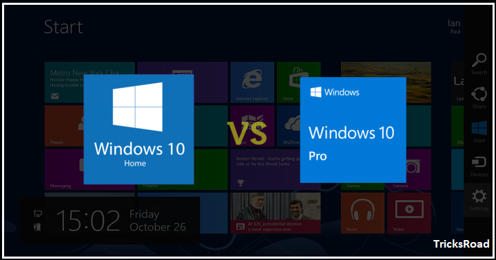 Windows 10 Home vs Pro: The Key Differences Between Them | TricksRoad ...