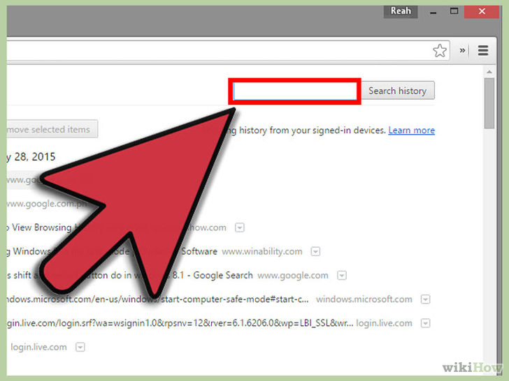 afficher l'historique de navigation