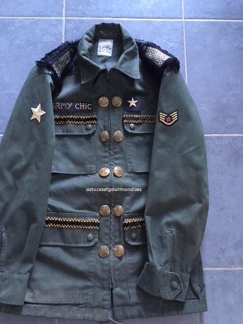 Veste de treillis customisée