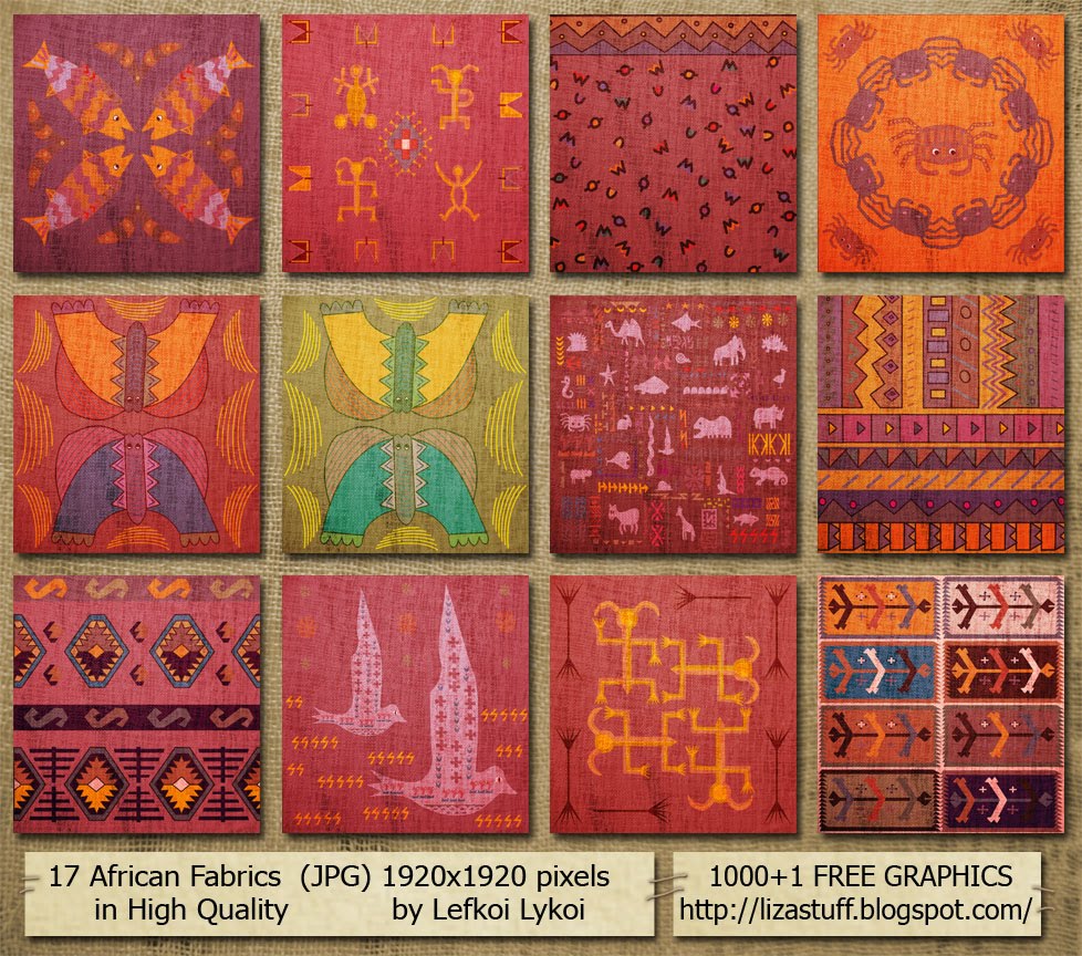 17 African Tribal Fabric Textures (JPG) 1920x1920 pixels High Quality ...