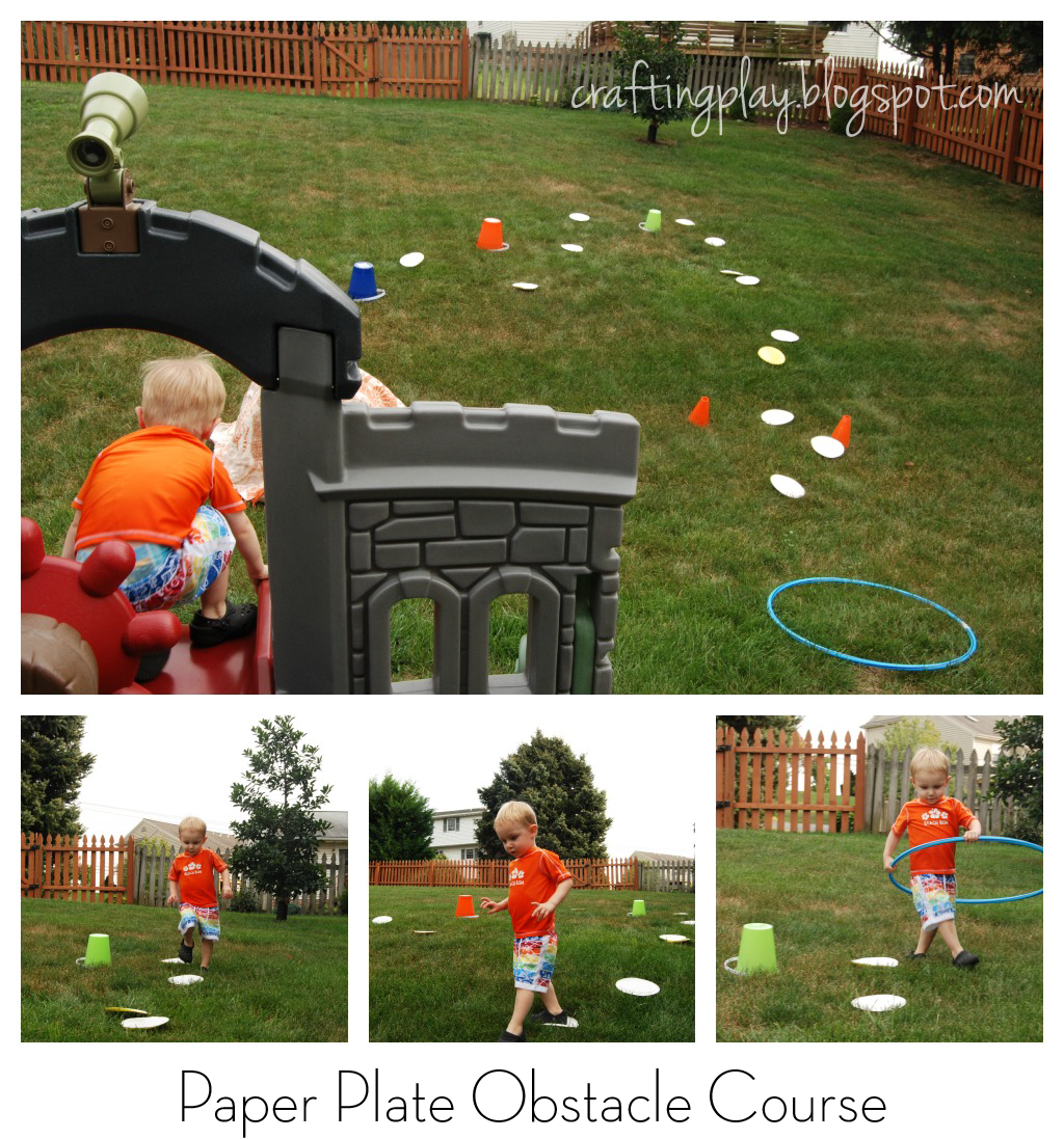Crafting Play: Toddler Paper Plate Obstacle Course