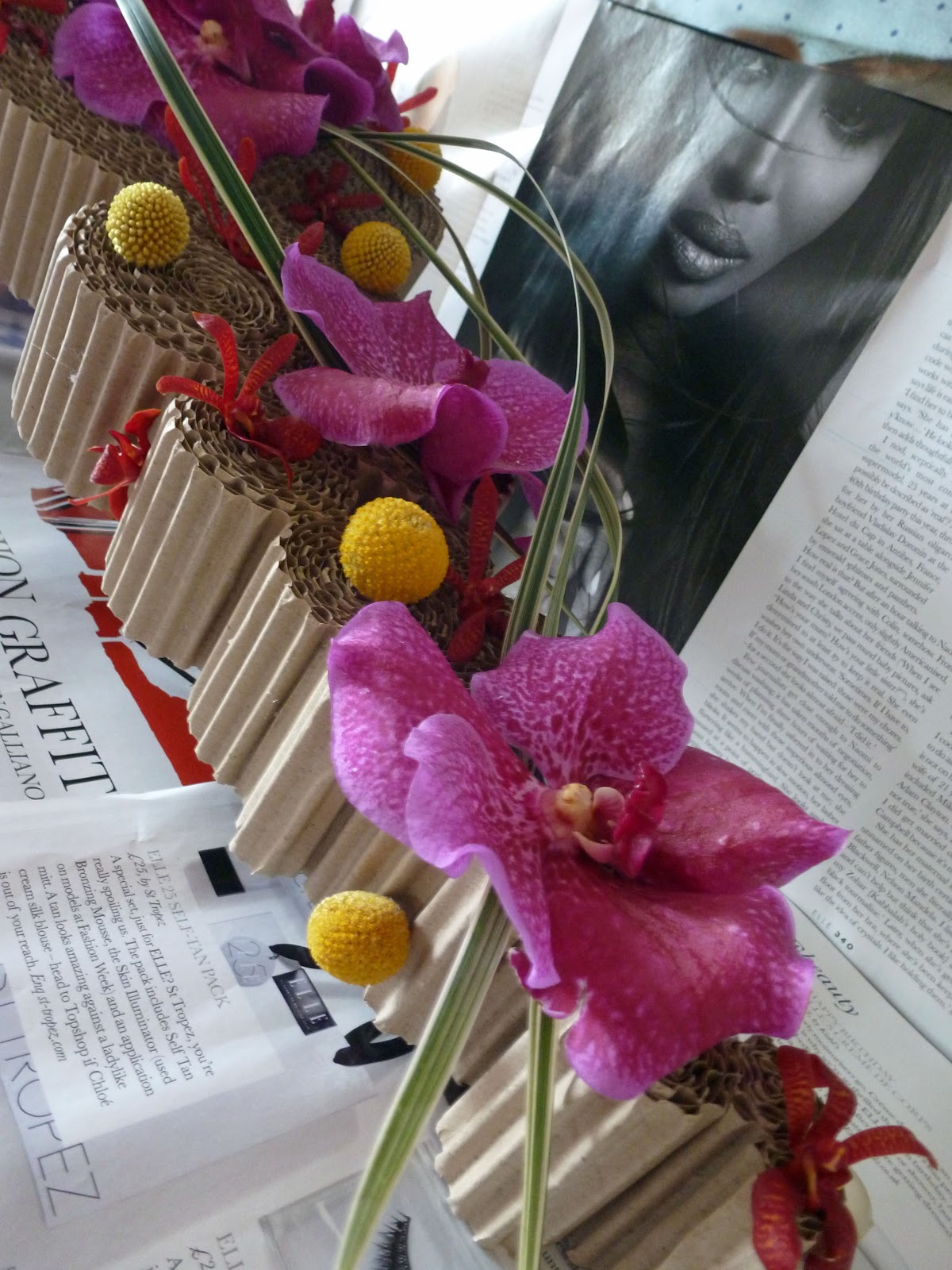 Jenny Gilman Flower Design: Corrugated Cardboard Bridal Design