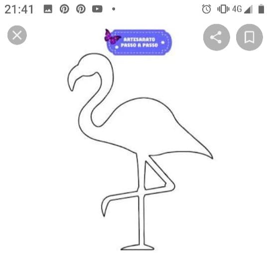 Decoração de Bichinhos Flamingo com Molde - Molde para Artesanato