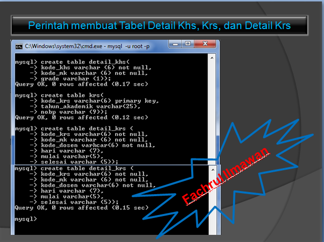 MySql : DataBase Akademik Dgn CMD