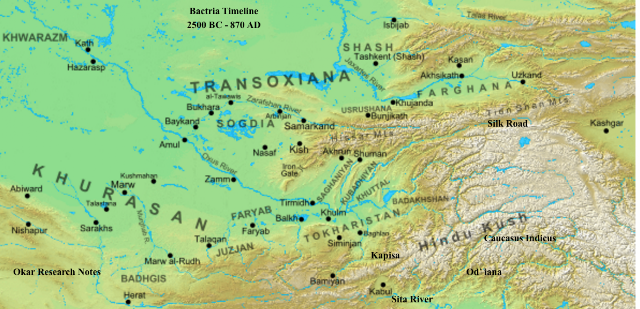Okar Research: Bactrian Timeline: 2500 BC - 870 AD