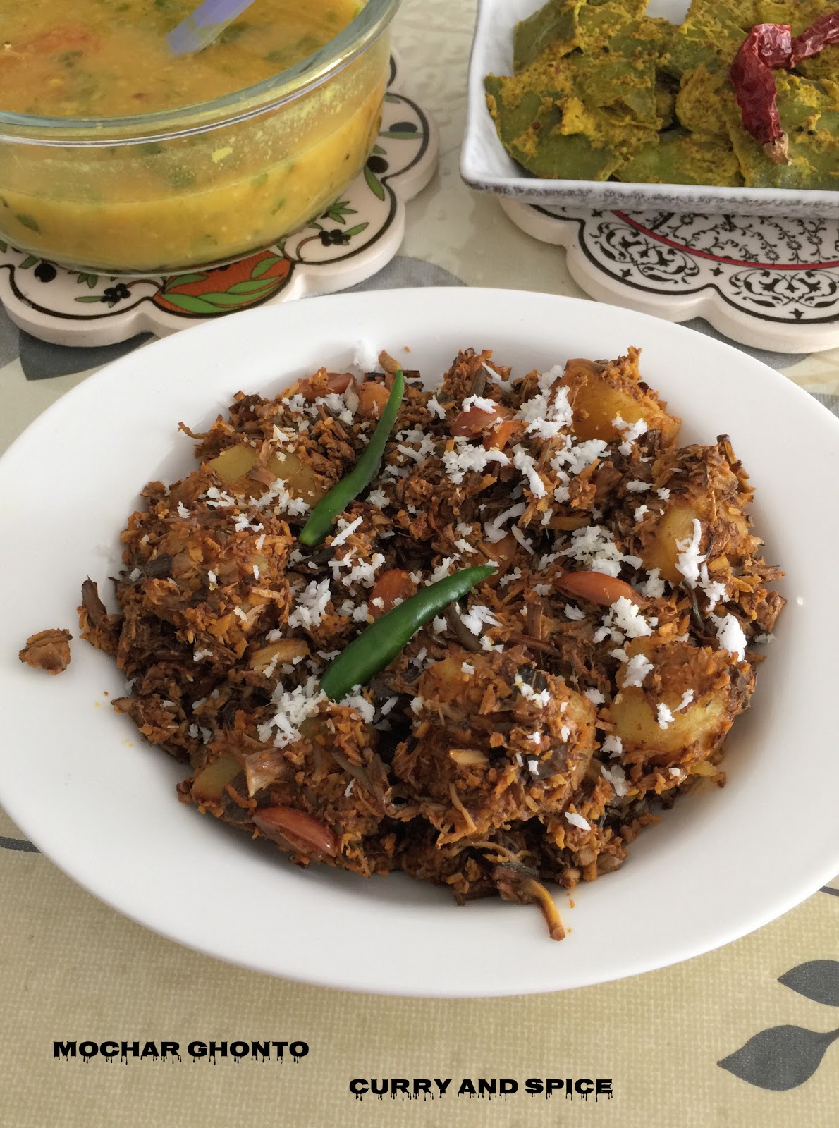 CURRY AND SPICE: MOCHAR GHONTO [BANANA BLOSSOM VEGGIE]