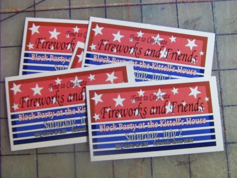 Fireworks and Friends Block Party Invitation