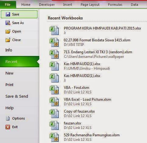 Komunitas Software: Nama Dan Fungsi Icon Pada Microsoft Excel 2010