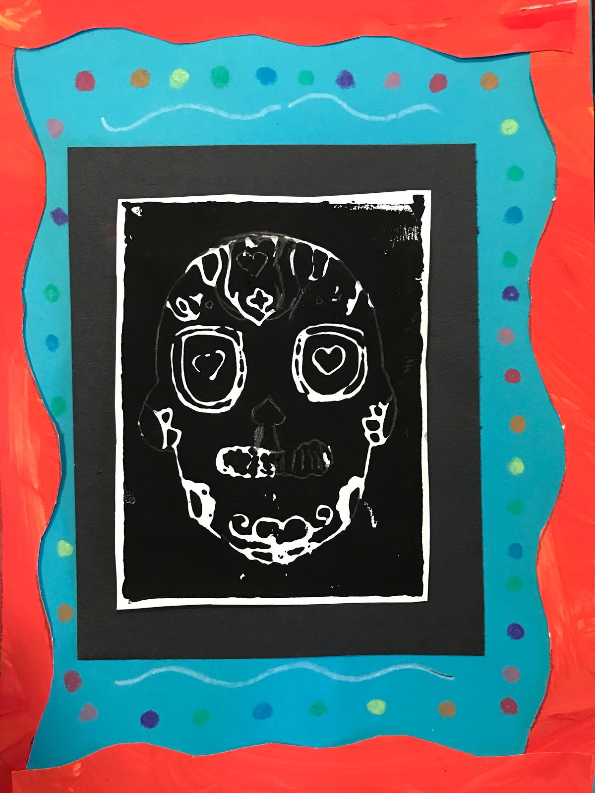 Elements of the Art Room: 5th Grade Printmaking Calaveras 💀 or Sugar Skulls