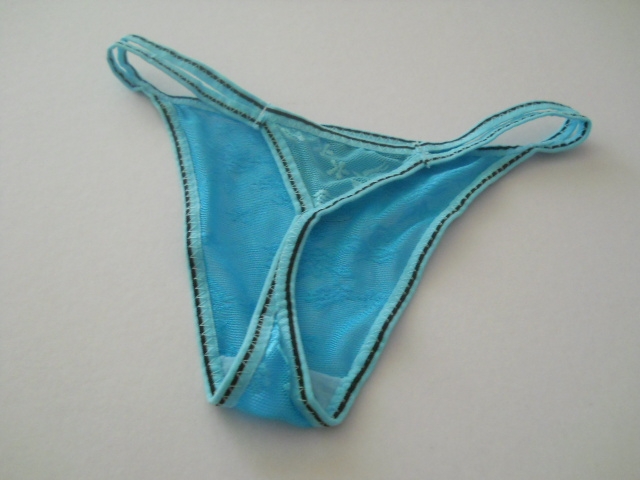 FASHION CARE 2U: U253-2 Sexy Sheer Blue G-string Women's Underwear