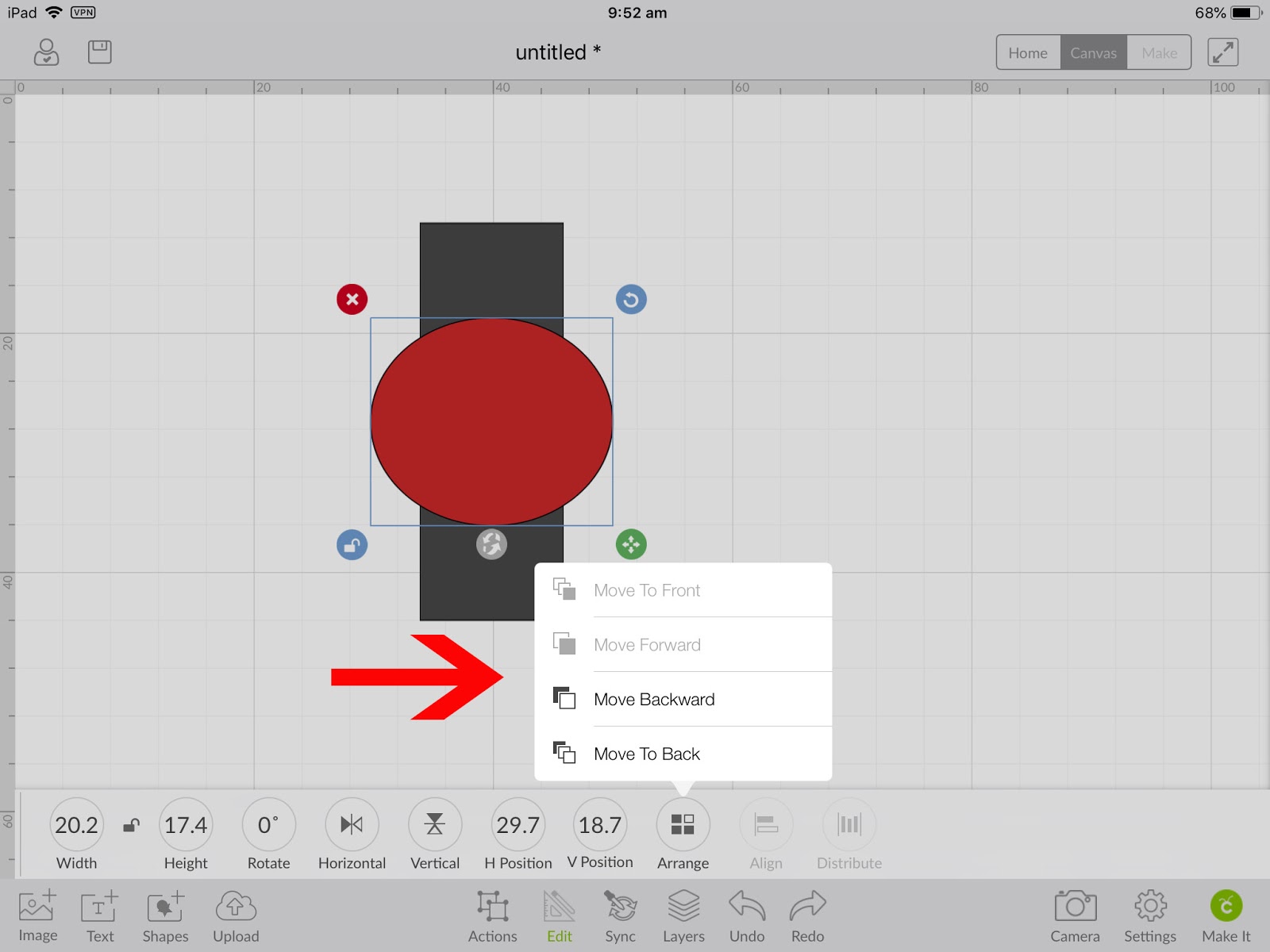 Editing toolbar in Cricut design space mobile app | Design Bundles