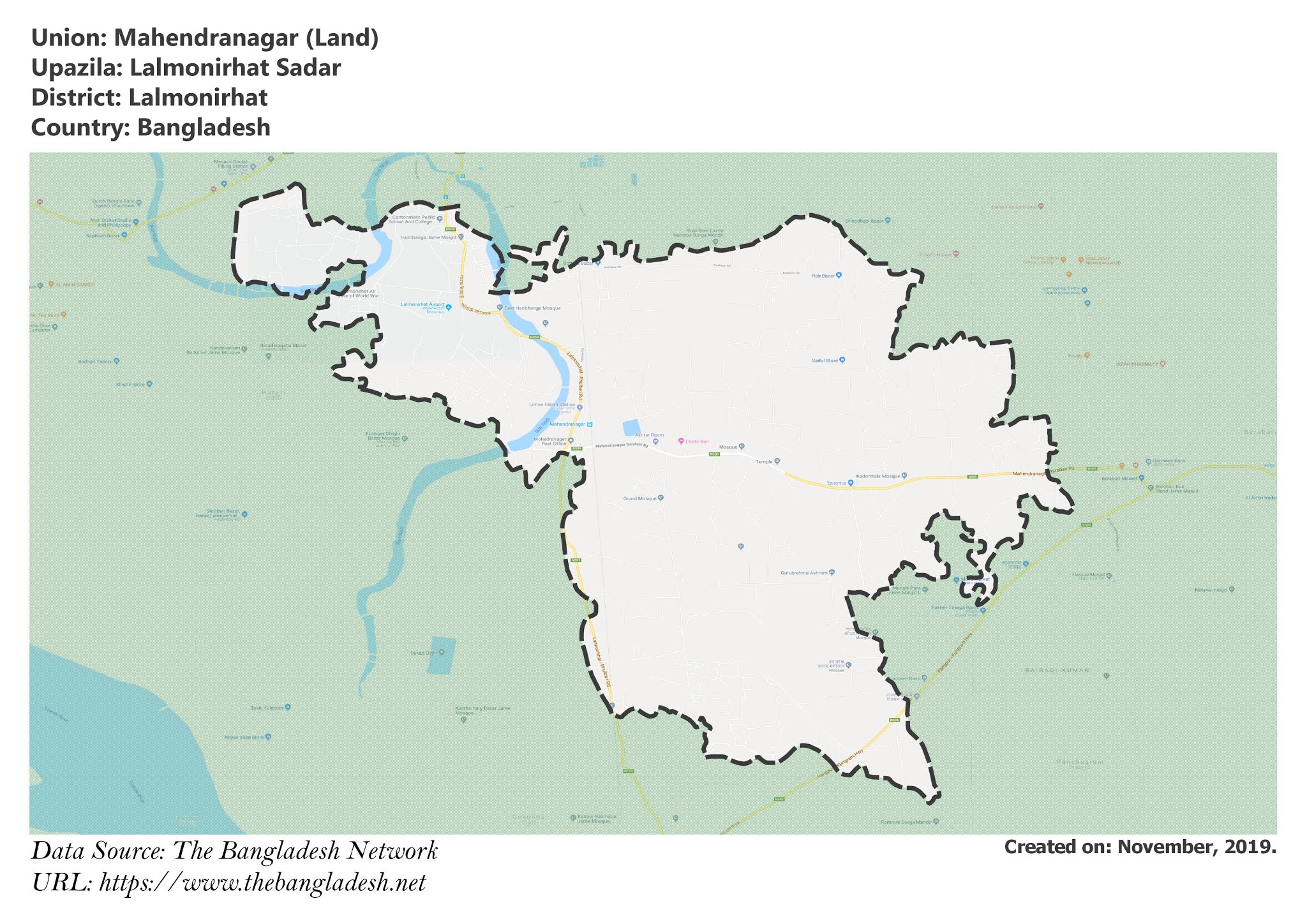 Mahendranagar Union, Lalmonirhat