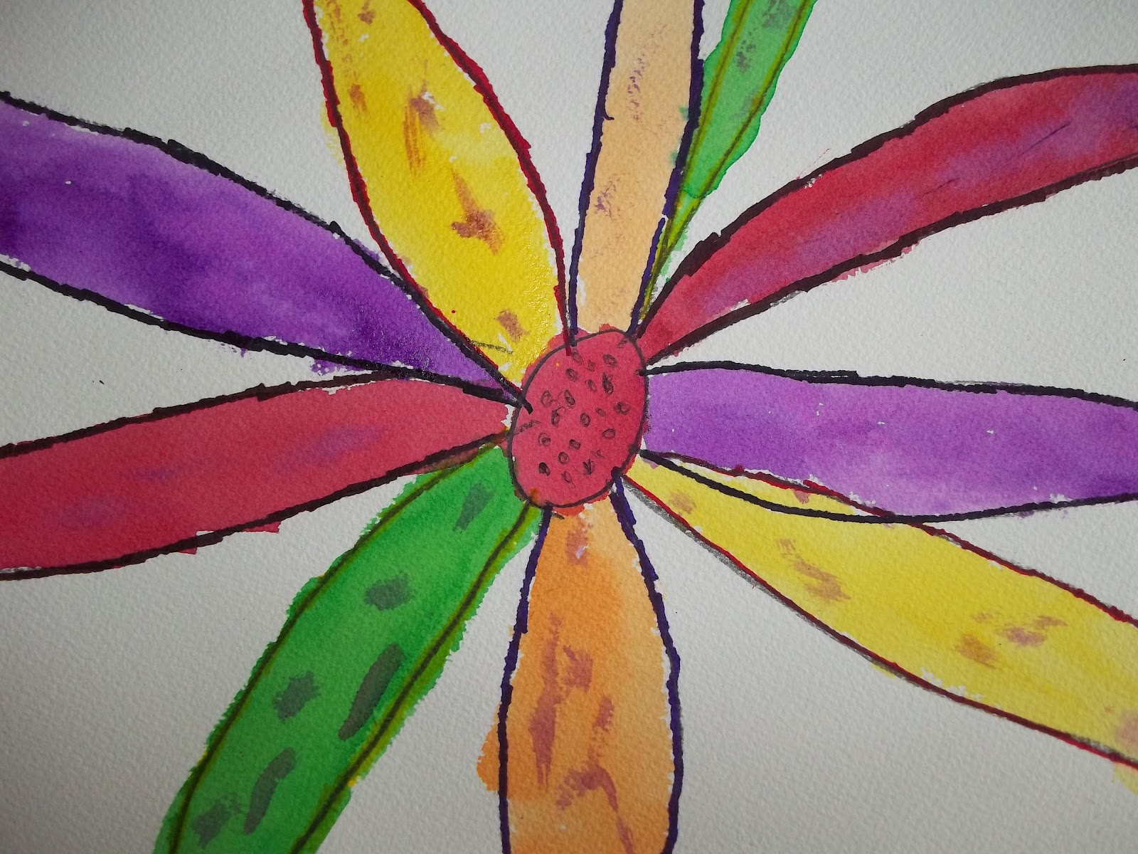 Little Blogfish: Our School's Georgia O'Keeffe Art Lesson