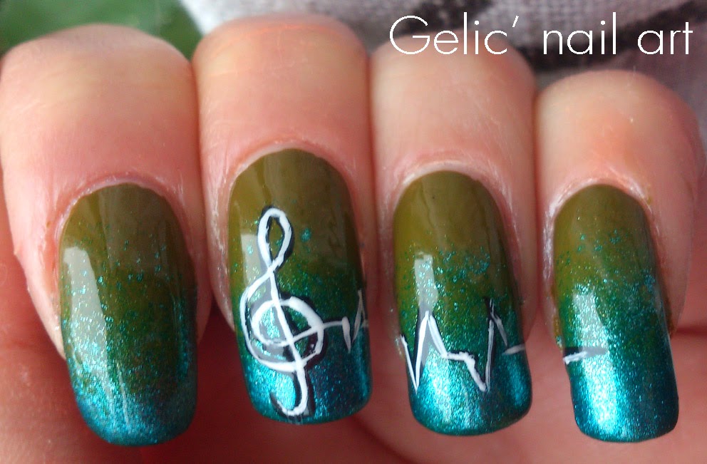 Gelic' nail art: Music inspired nail art