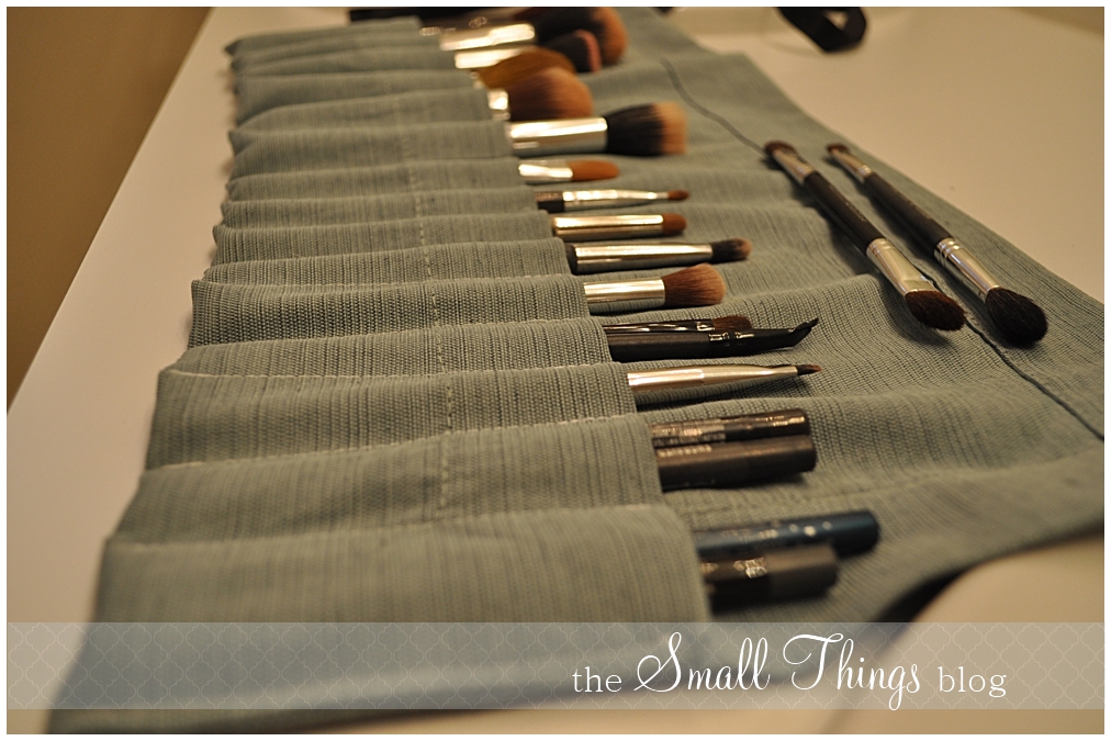 DIY Makeup Brush Roll - The Small Things Blog