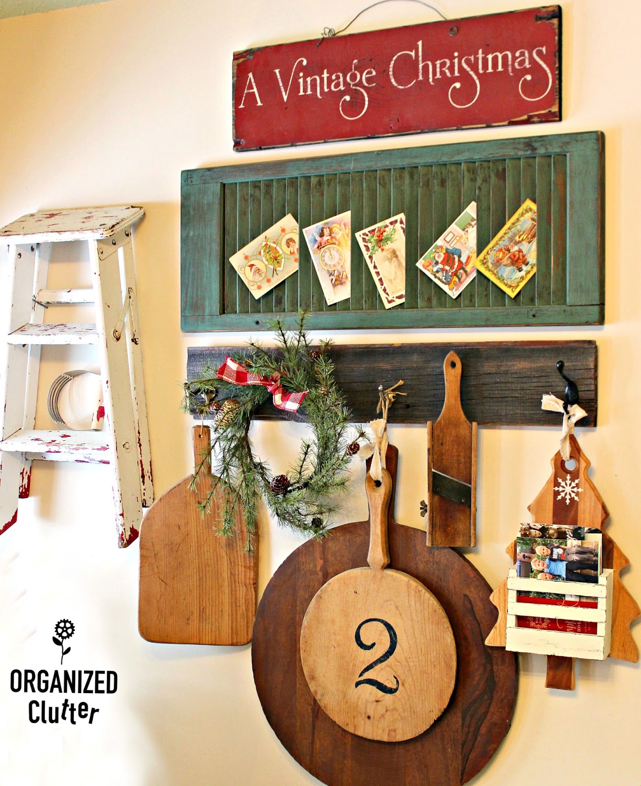 Vintage & Farmhouse Christmas Kitchen Displays - Organized Clutter