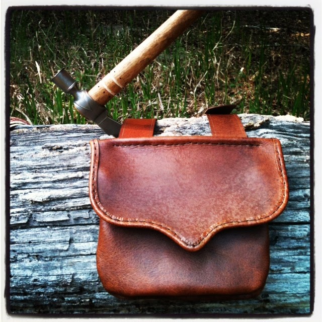 Jason Ross Custom Leather: Antiqued Black Powder Hunting Pouch