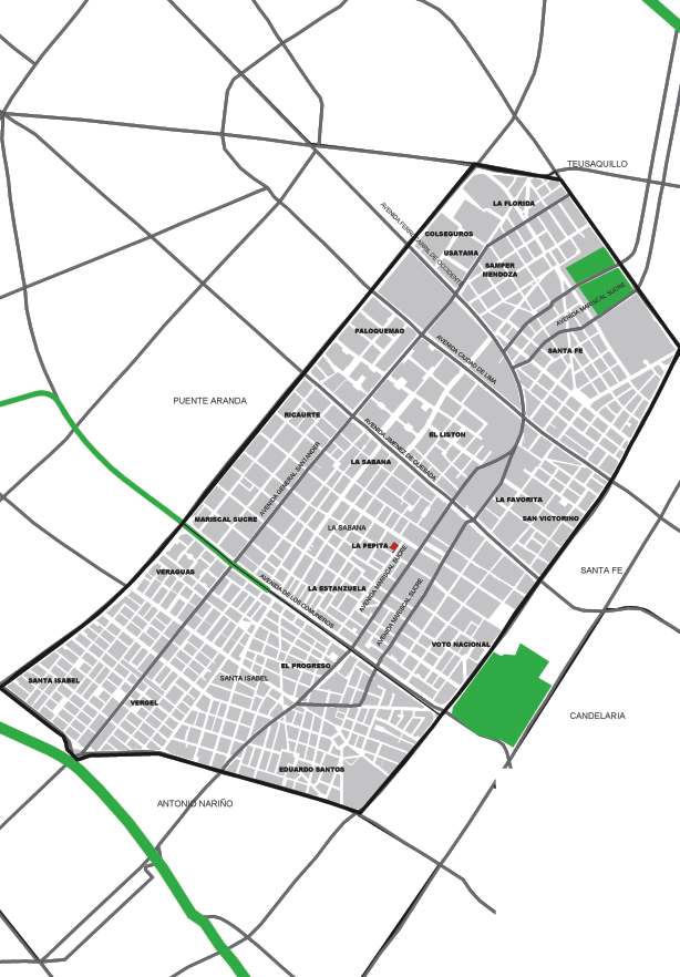 UPZ LA SABANA: BARRIOS