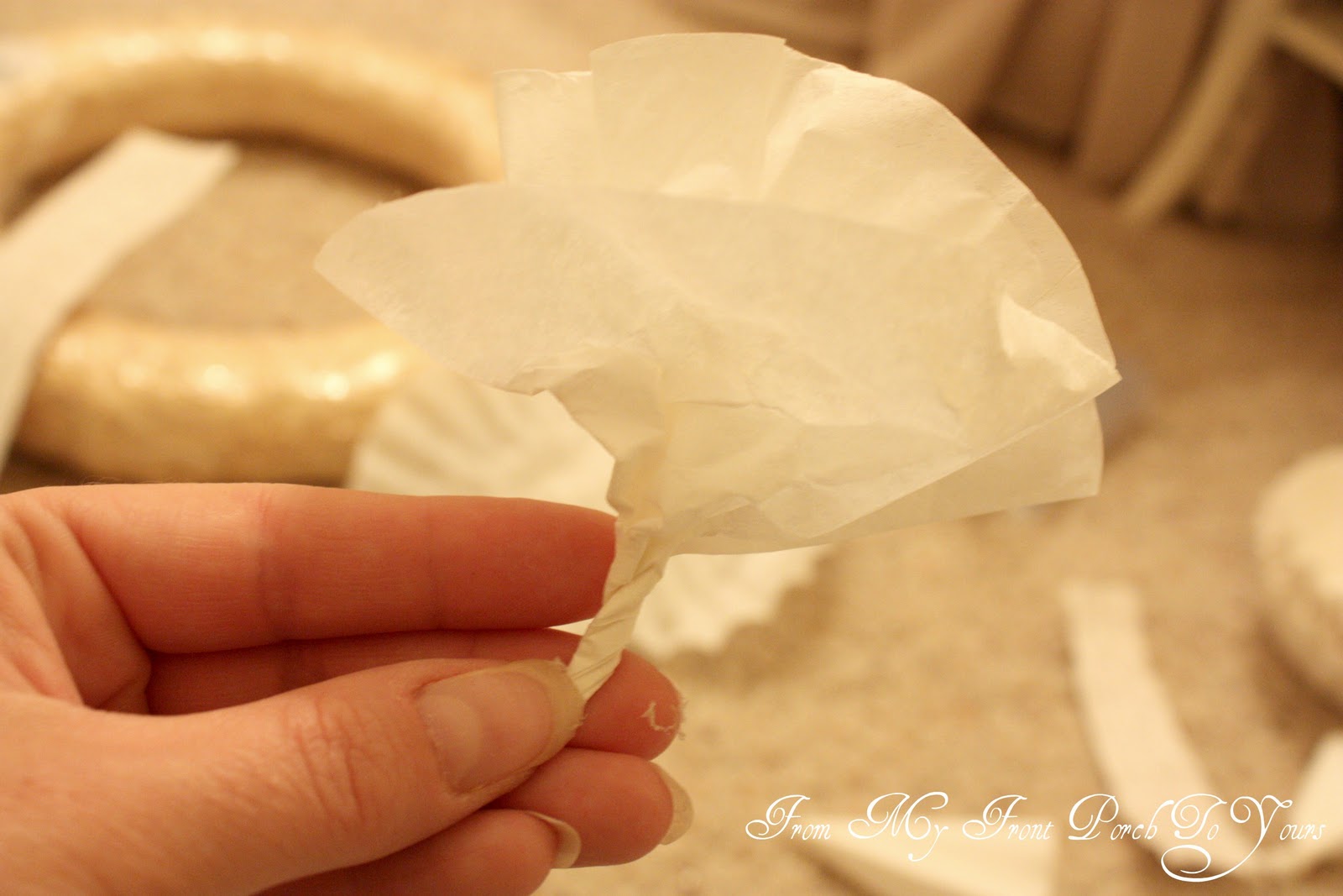 From My Front Porch To Yours: Coffee Filter Wreath Tutorial