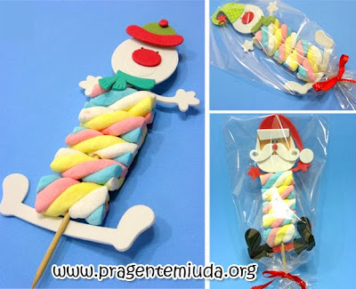 Sala da Educação: Lembrancinhas de Natal - Bonecos de marshmallows ...