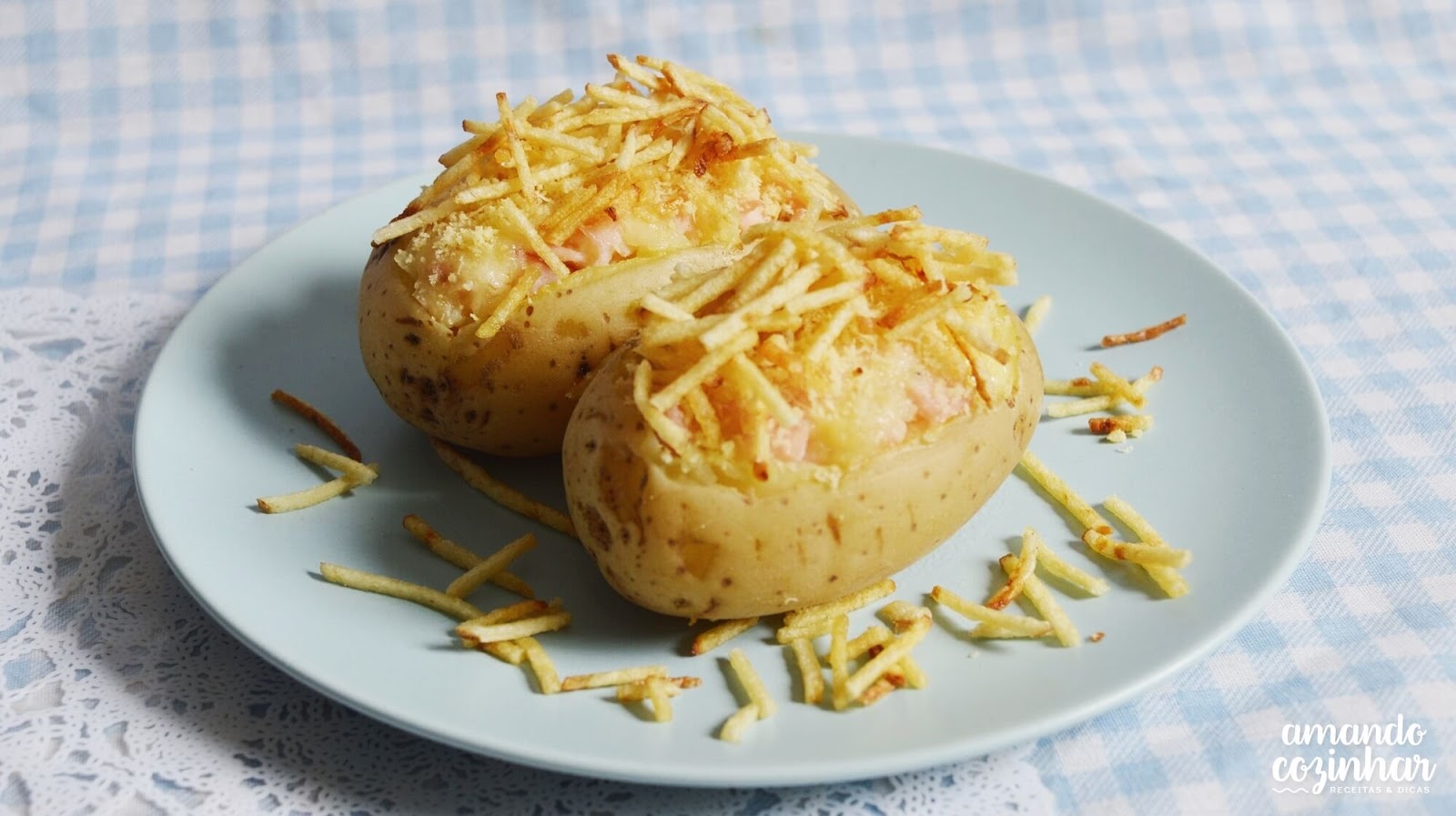 Batata recheada fácil - Amando Cozinhar