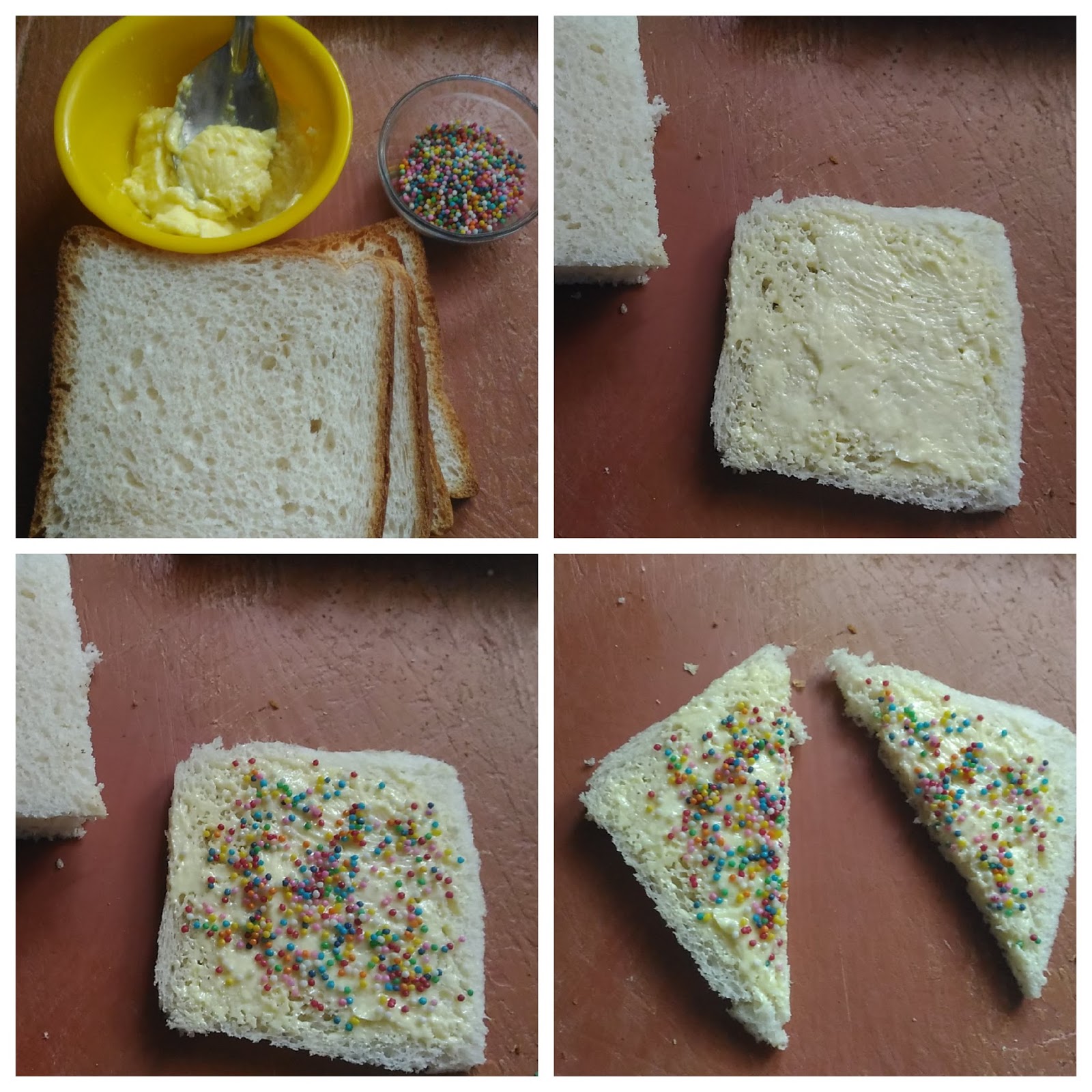 Australian Christmas Fairy Bread | Bread Recipes ~ Kurinji Kathambam