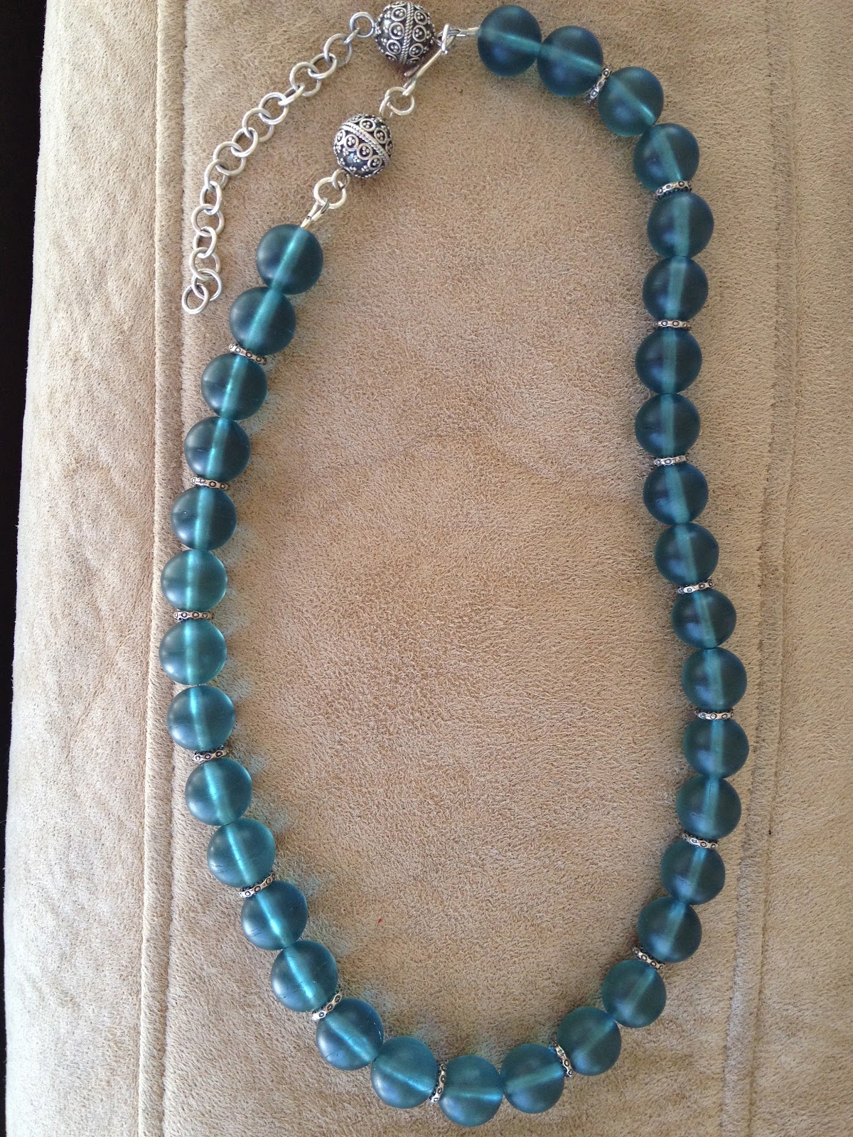 corinnesmorra-kesteloot: Light Blue German Vintage Bead Necklace