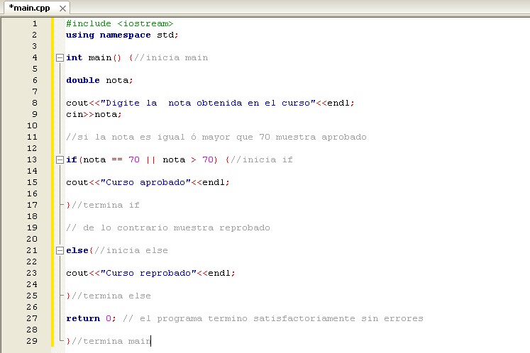 C++ BASICO: Lección 2- Estructuras de selección (if / if else)