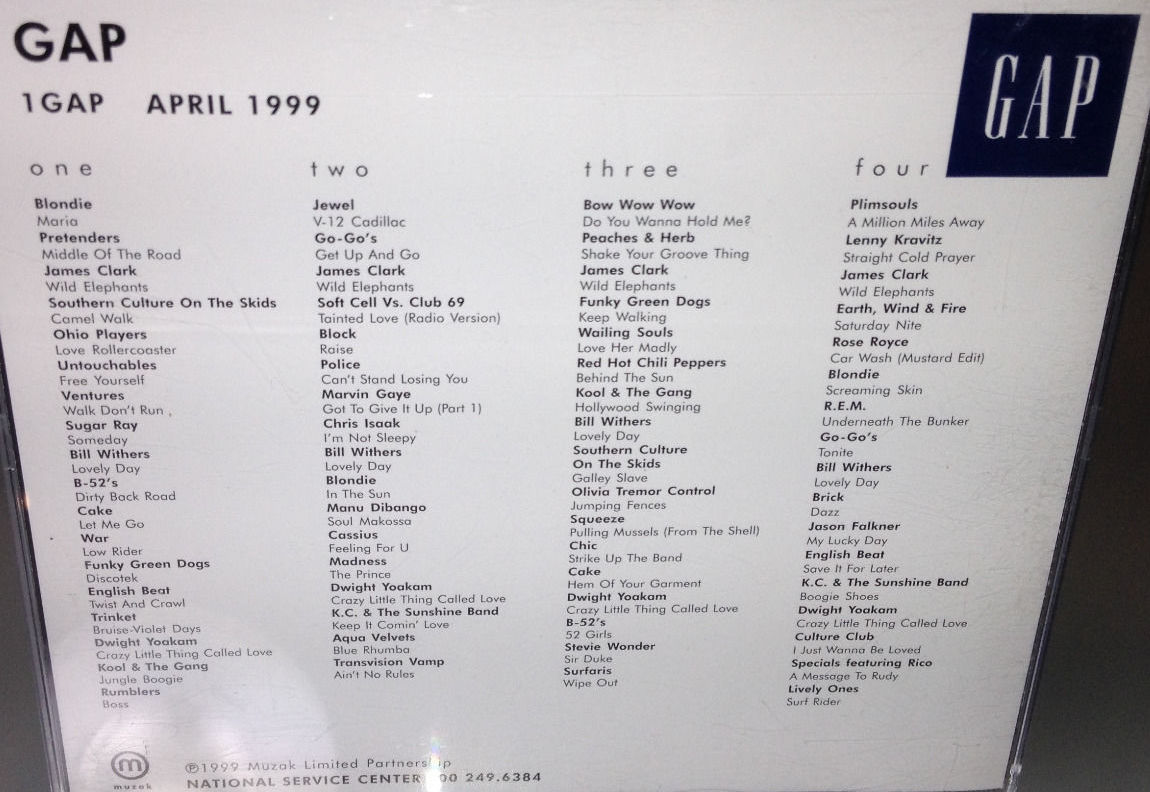 An Obsessive Guide to Music Played at the Gap in the Nineties and Early ...