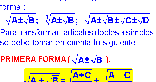 RADICALES DOBLES A SIMPLES PROBLEMAS RESUELTOS PDF