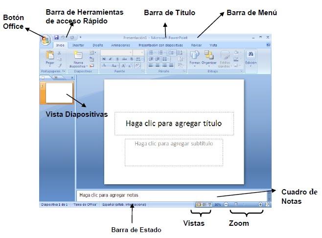 PRACTICAS DE INFORMATICA: INTERFAZ GRAFICA DE POWER POINT