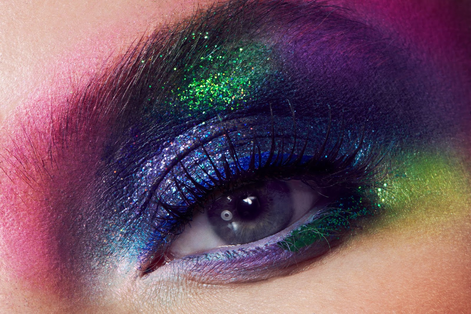 New Wave Bowie Creative Glitter Makeup with model Caitlin Lawson ...