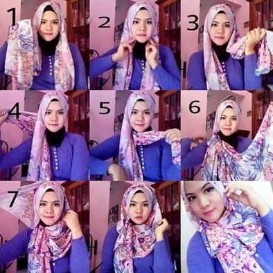 Gambar Tutorial Hijab Pashmina Modern dan Keren untuk Style Kekinian