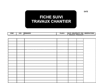 Fiche travaux de chantier xlm - COURS DE BATIMENT ET GENIE CIVIL