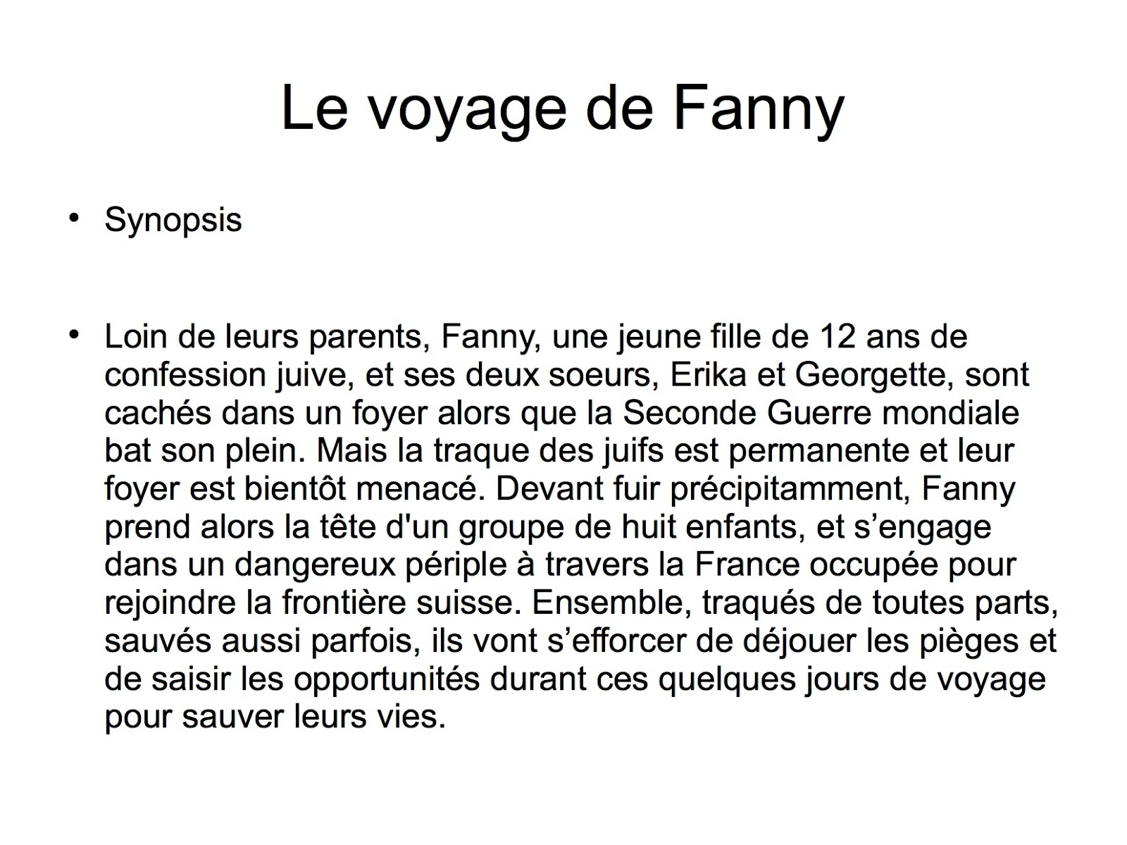 3èmes: le voyage de Fanny - la journée de la mémoire