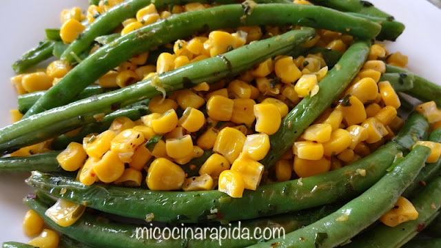 Salteado de Ejotes con Elote - Mi Cocina Rápida