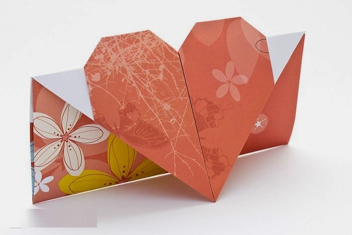 origami heart envelope ~ instructions origami kids