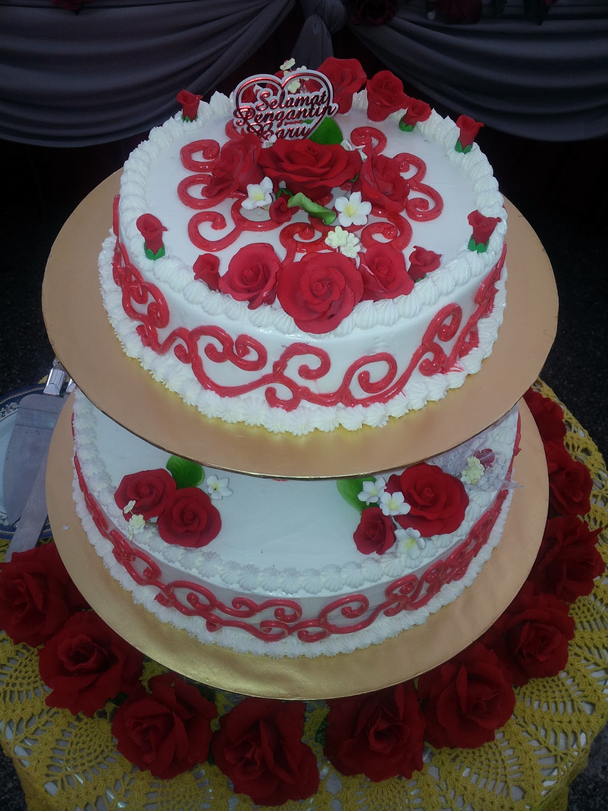 Zanima Homemade Cakes : Kek Kahwin Merah Putih Kali ke 2