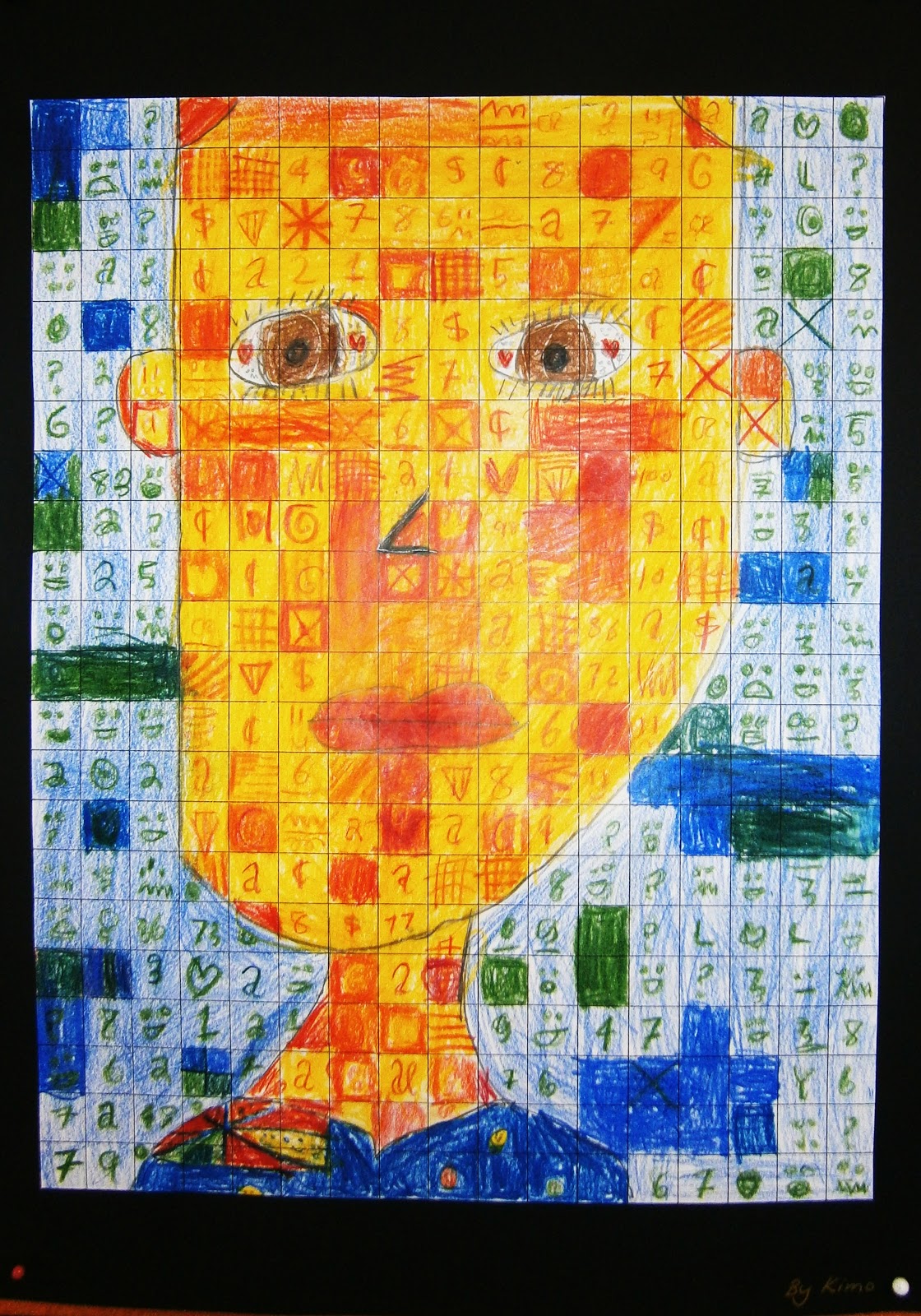 Art with Mrs Baker: Year 1/2 Chuck Close Grid Portraits