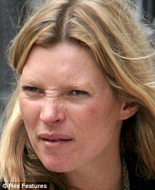 Kapsels en haarverzorging: Kate Moss is 40 jaar, foto's van jong naar ouder