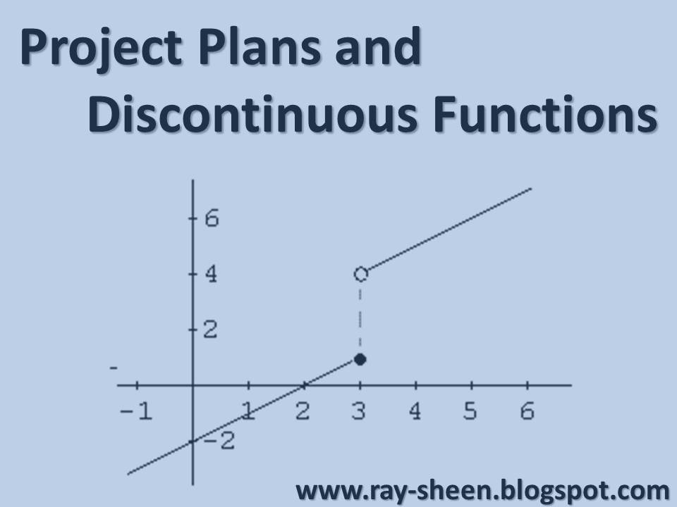 Ray Sheen: Project Plans and Discontinuous Functions