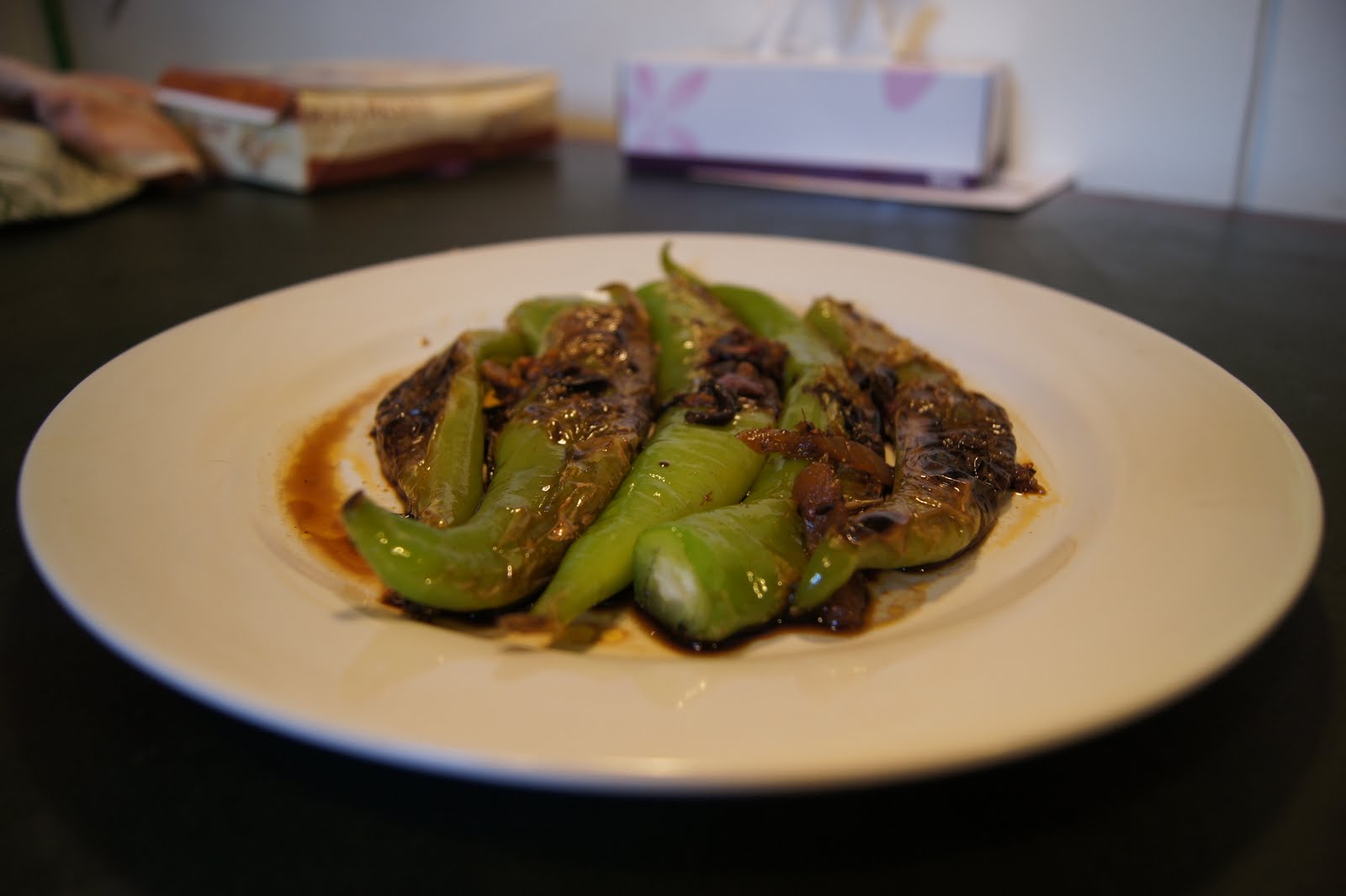 SALAD DAYS, OFFAL NIGHTS: Fried long green peppers (fu pi qing jiao)