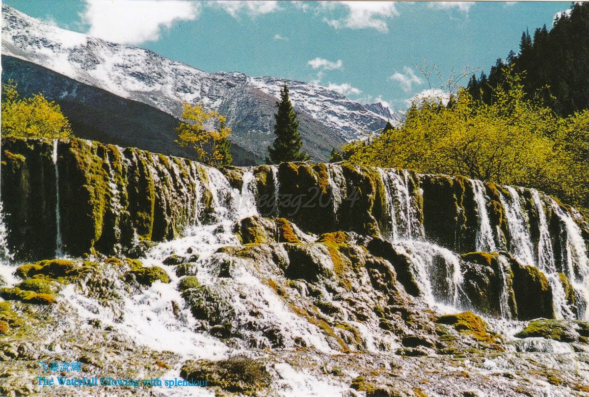 Postcards of the world - waterfalls & caves ...: Chiny - Huanglong ...