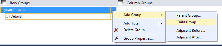 How to create row groups, parent and child groups to get totals or ...