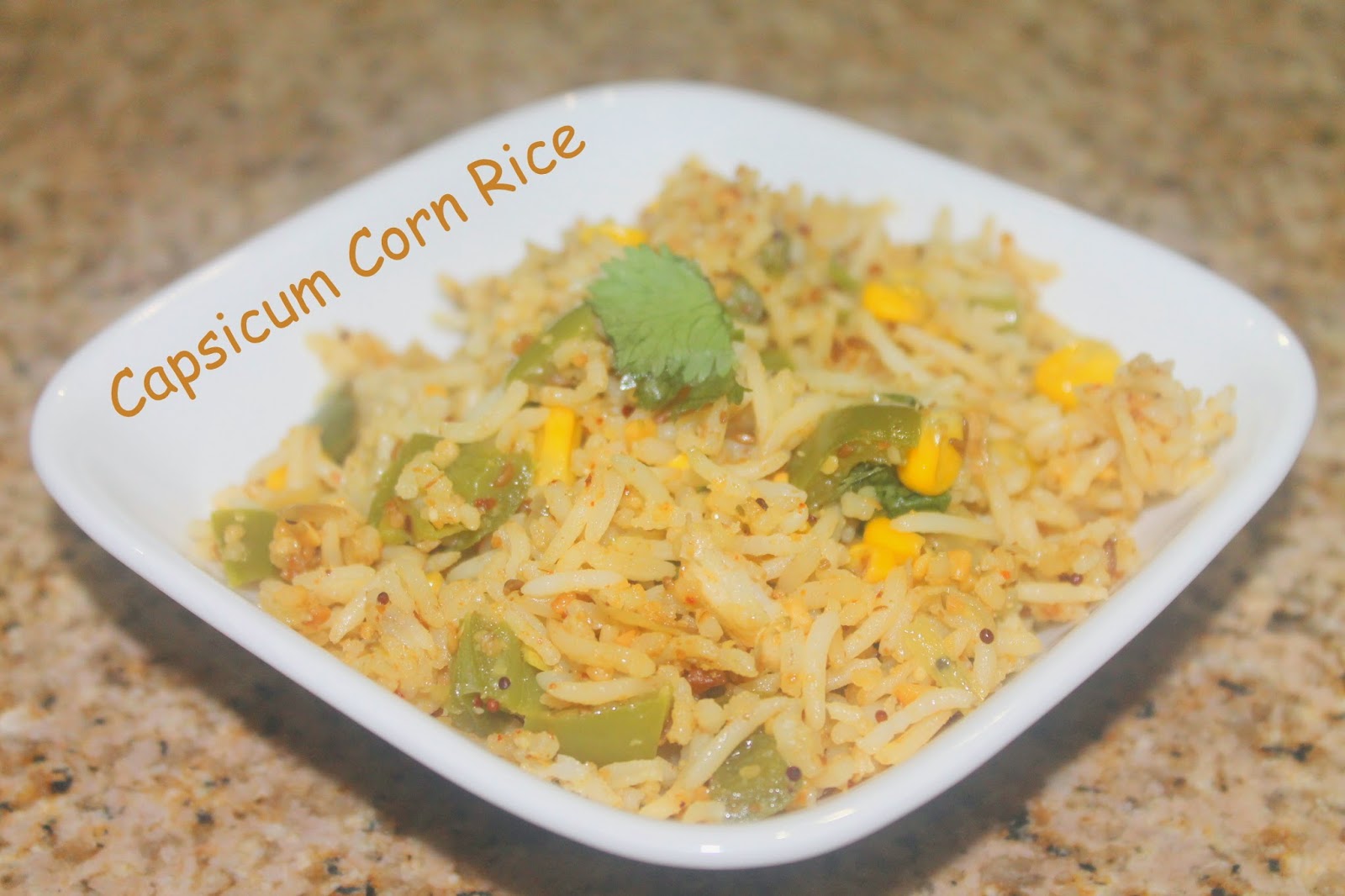 VineelaSiva: Capsicum and Sweet Corn Rice